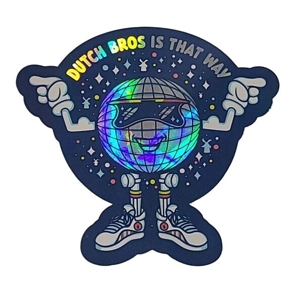 Dutch Bros | Art | Dutch Bros Sticker Holographic Disco Dutch Bros Is ...